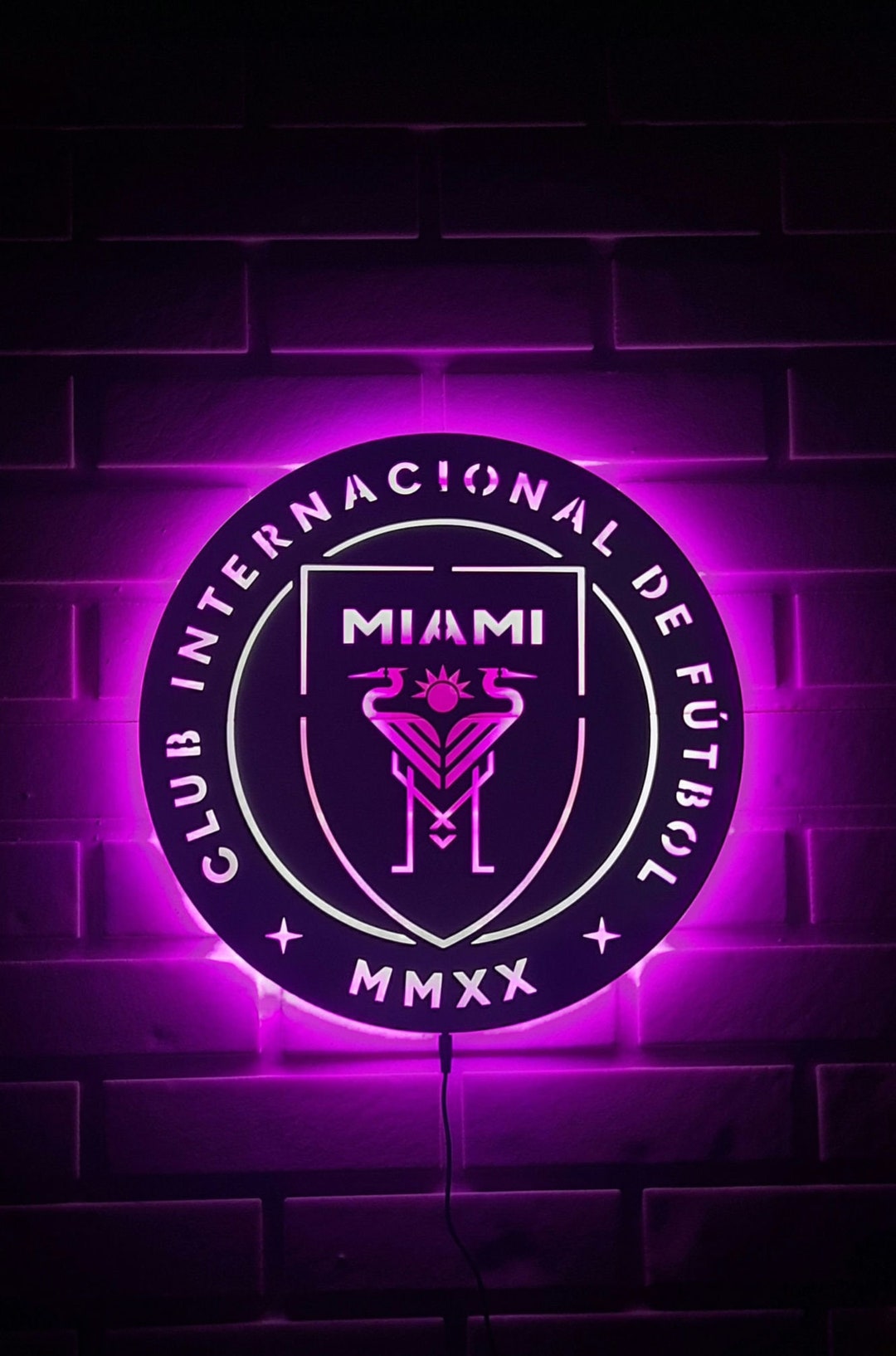 Inter Miami Led Sign, Inter Miami Wall Art, Inter Miami Wall Sign ...