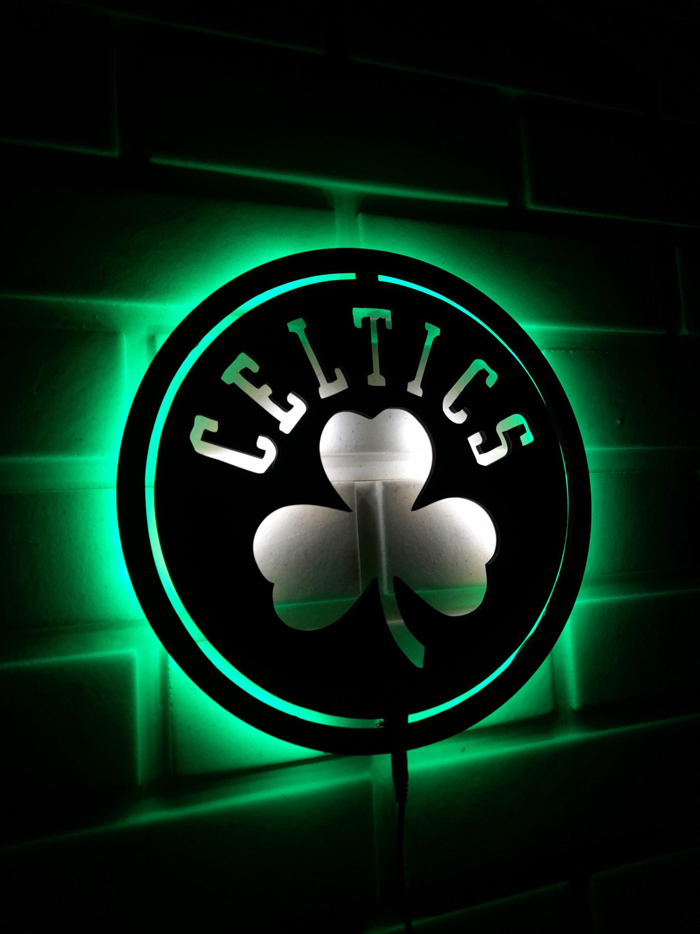 Boston Celtics Led Sign, Celtics Wall Art, Boston Celtics Wall Sign ...