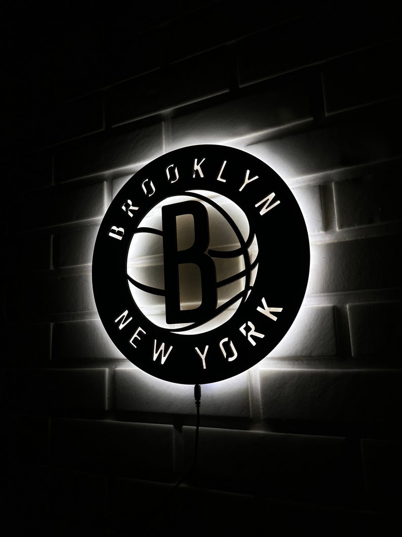 Brooklyn New York Led Sign, Brooklyn Wall Art, Brooklyn Nets Wall Sign ...
