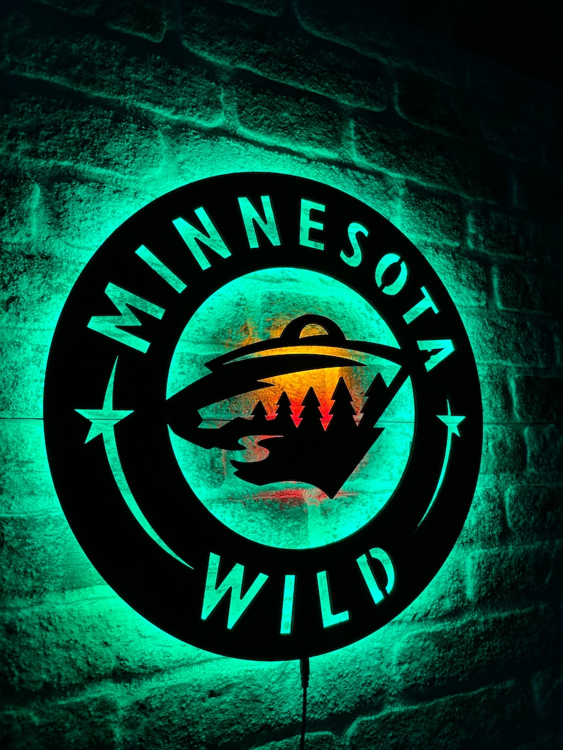 Minnesota Wild Led Sign, Minnesota Wild Wall Art, Minnesota Wild Wall ...