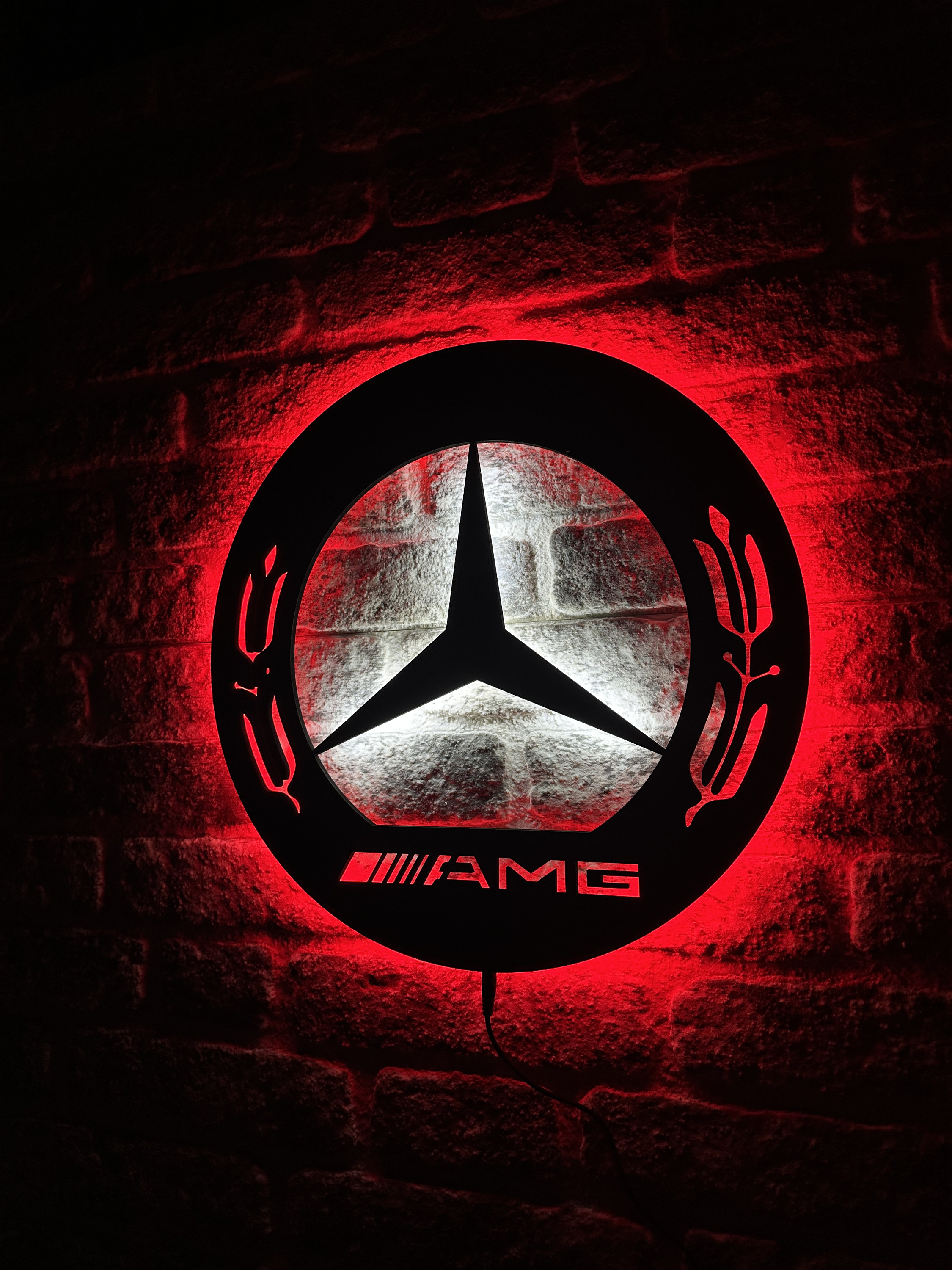 Mercedes Led Sign, Mercedes Wall Art, Mercedes Wall Sign, Mercedes Wall ...