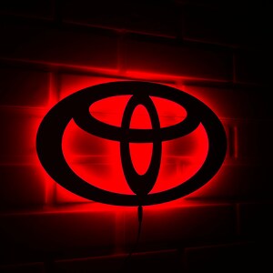 Toyota Led Sign, Toyota Wall Art, Toyota Wall Sign, Toyota Wall Decor ...