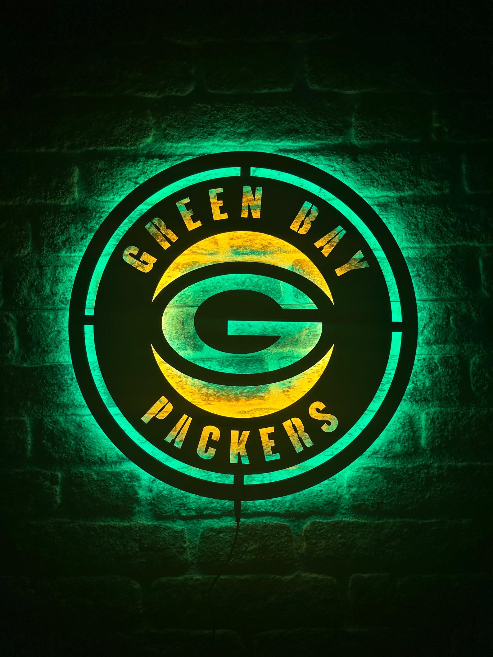 Green Bay Packers Led Sign, Green Bay Packers Wall Art, Green Bay ...