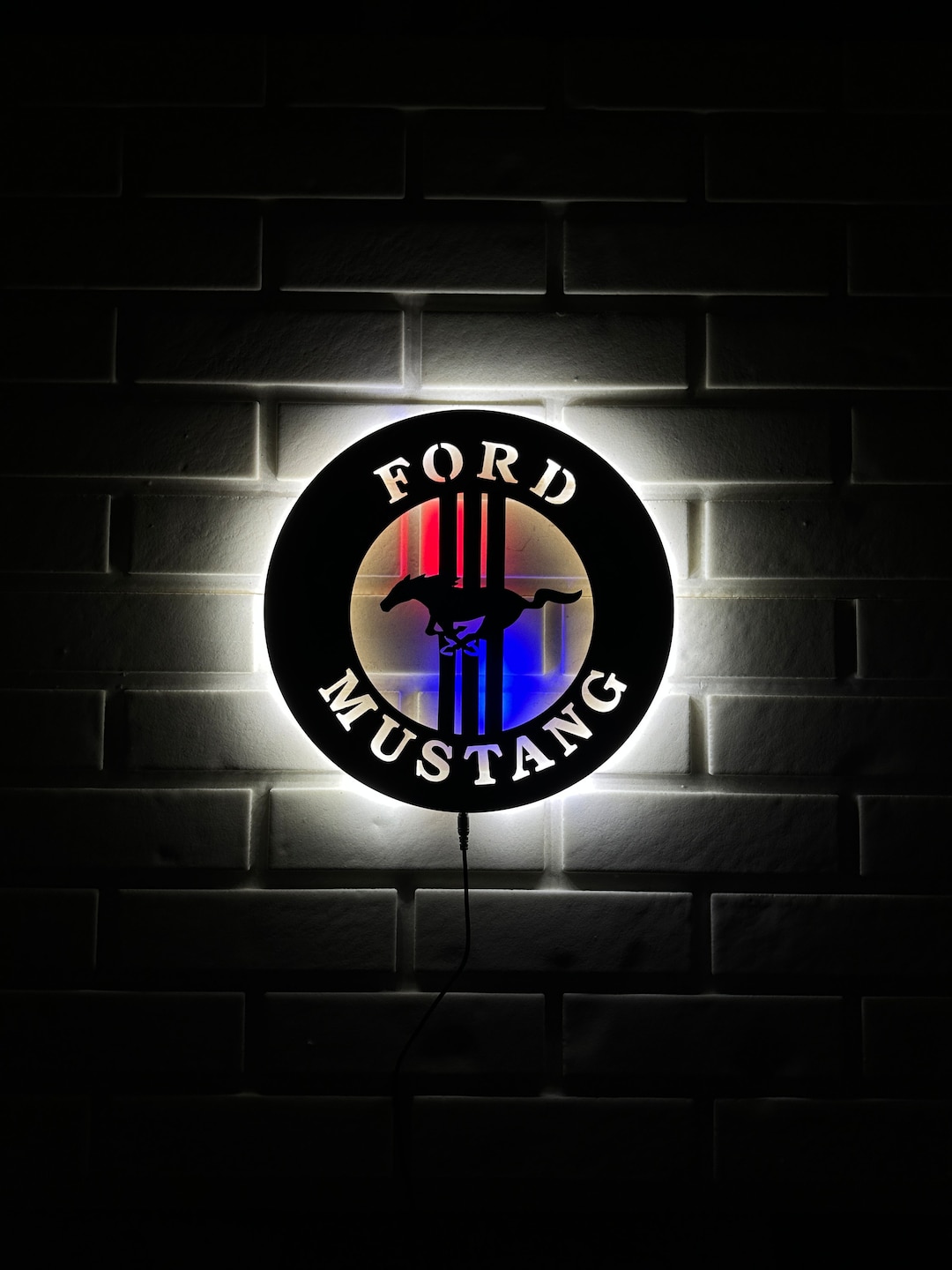 Ford Mustang Led Sign, Ford Mustang Wall Art, Ford Mustang Wall Decor ...
