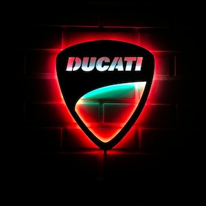 Ducati Led Sign, Ducati Wall Art, Ducati Wall Sign, Ducati Wall Decor, Ducati Neon Sign, Ducati ...