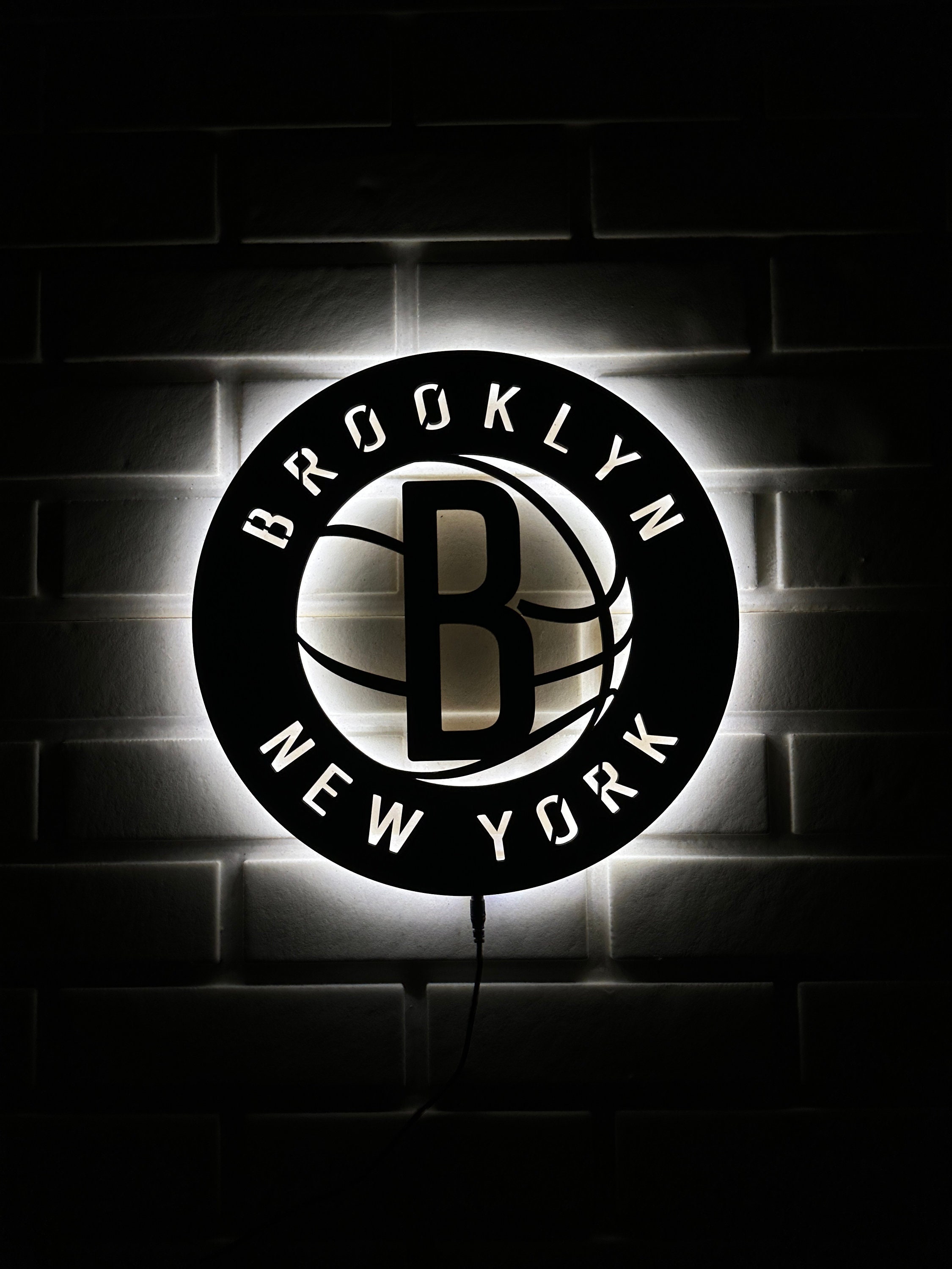 Brooklyn New York Led Sign, Brooklyn Wall Art, Brooklyn Nets Wall Sign ...