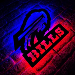 Buffalo Bills Led Sign, Buffalo Bills Wall Art, Buffalo Bills Wall Sign ...