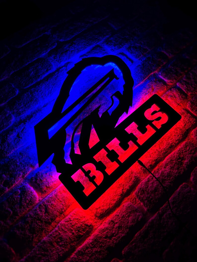 Buffalo Bills Led Sign, Buffalo Bills Wall Art, Buffalo Bills Wall Sign ...