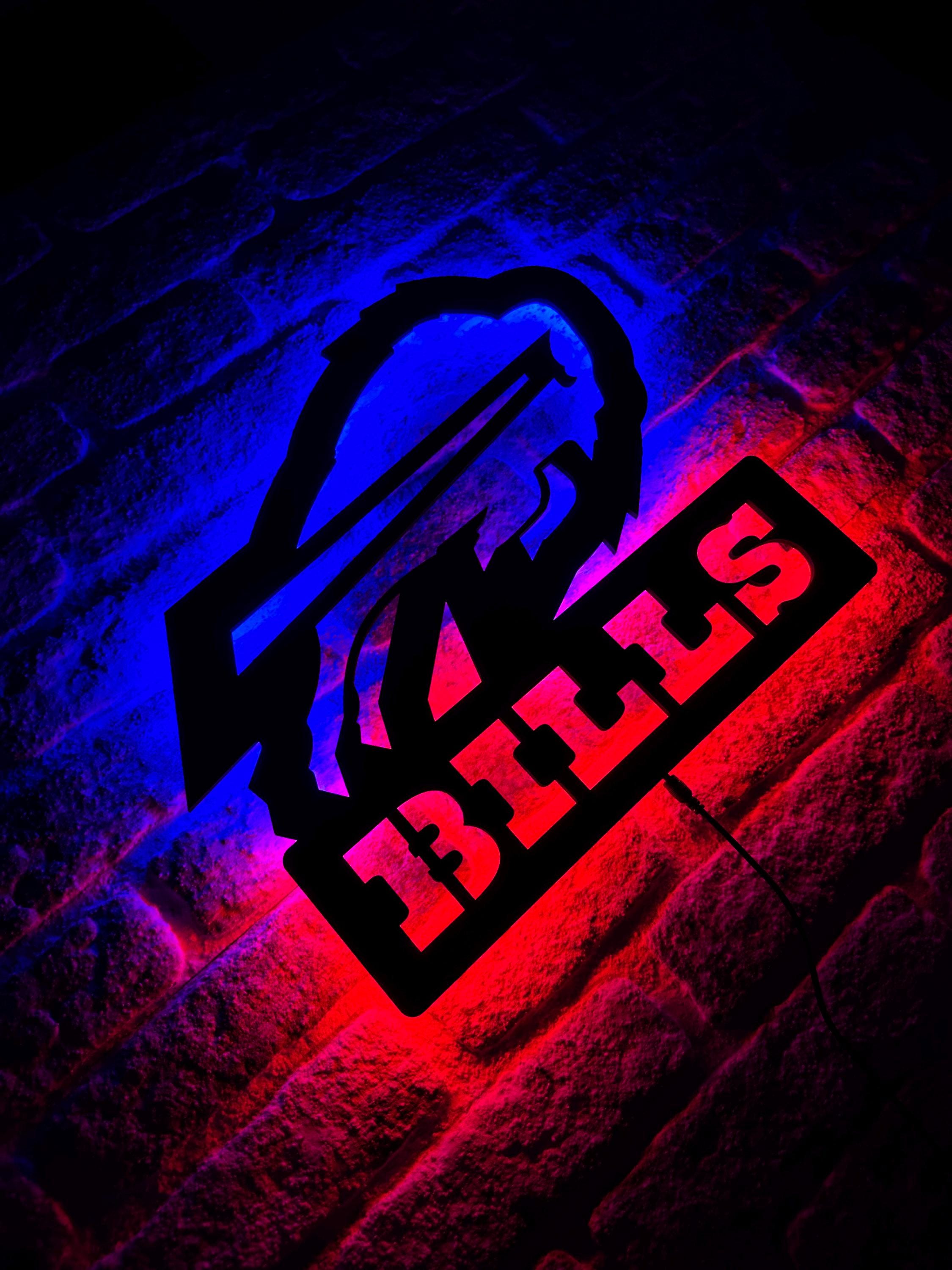 Buffalo Bills Led Sign, Buffalo Bills Wall Art, Buffalo Bills Wall Sign ...