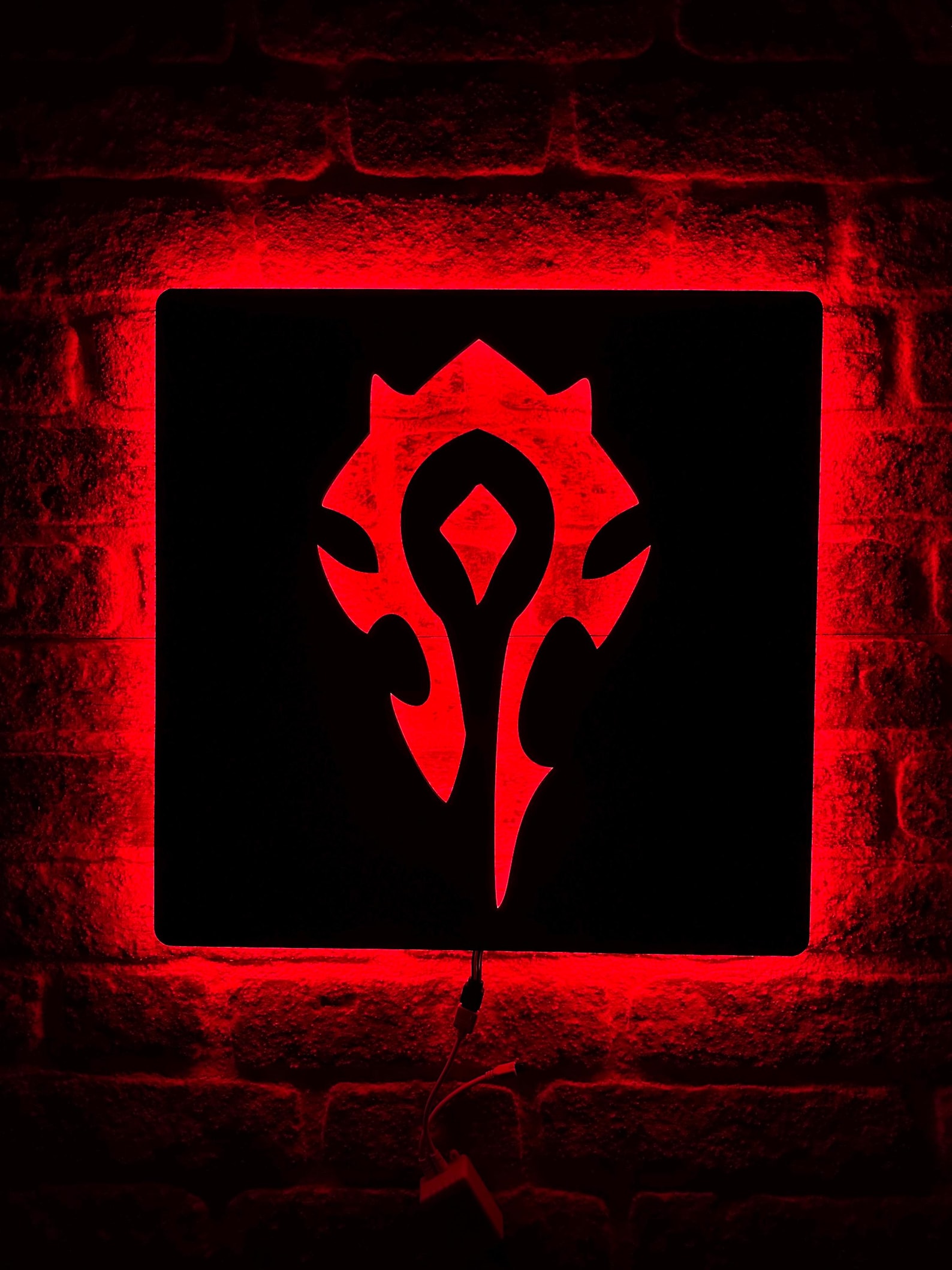 World of Warcraft Led Sign, World of Warcraft Wall Art, Horde Wall Sign ...