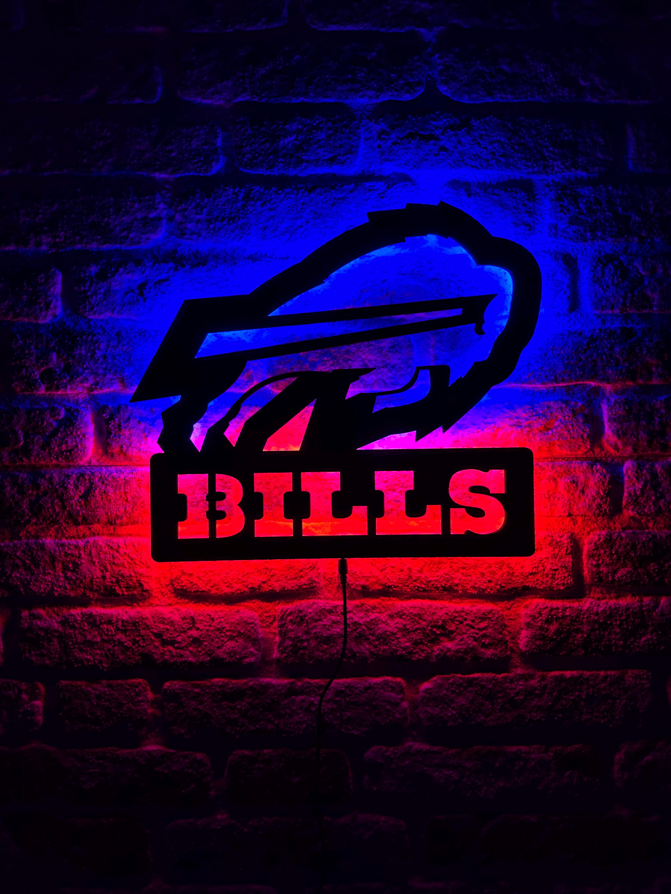 Buffalo Bills Led Sign, Buffalo Bills Wall Art, Buffalo Bills Wall Sign ...