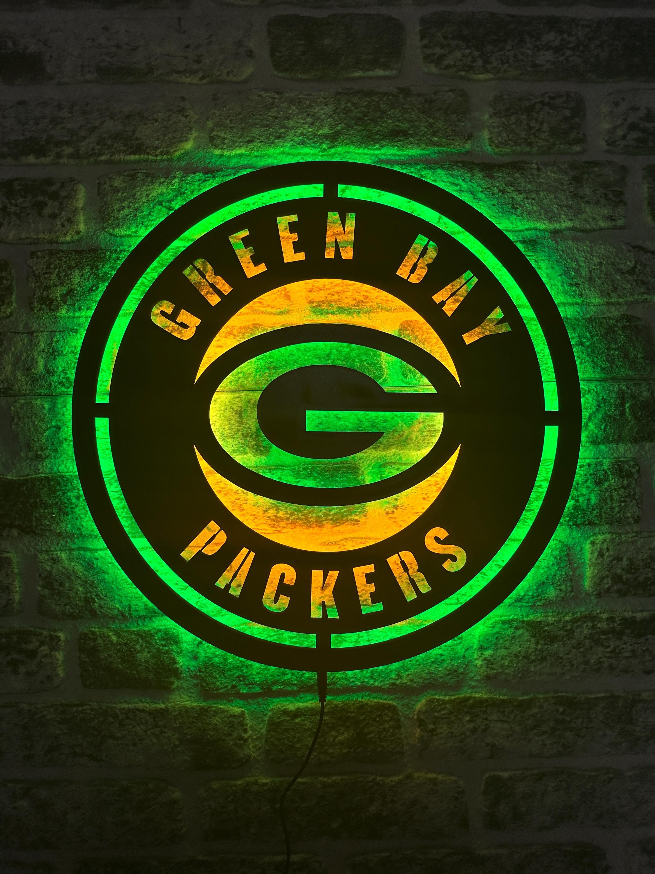 Green Bay Packers Led Sign, Green Bay Packers Wall Art, Green Bay ...