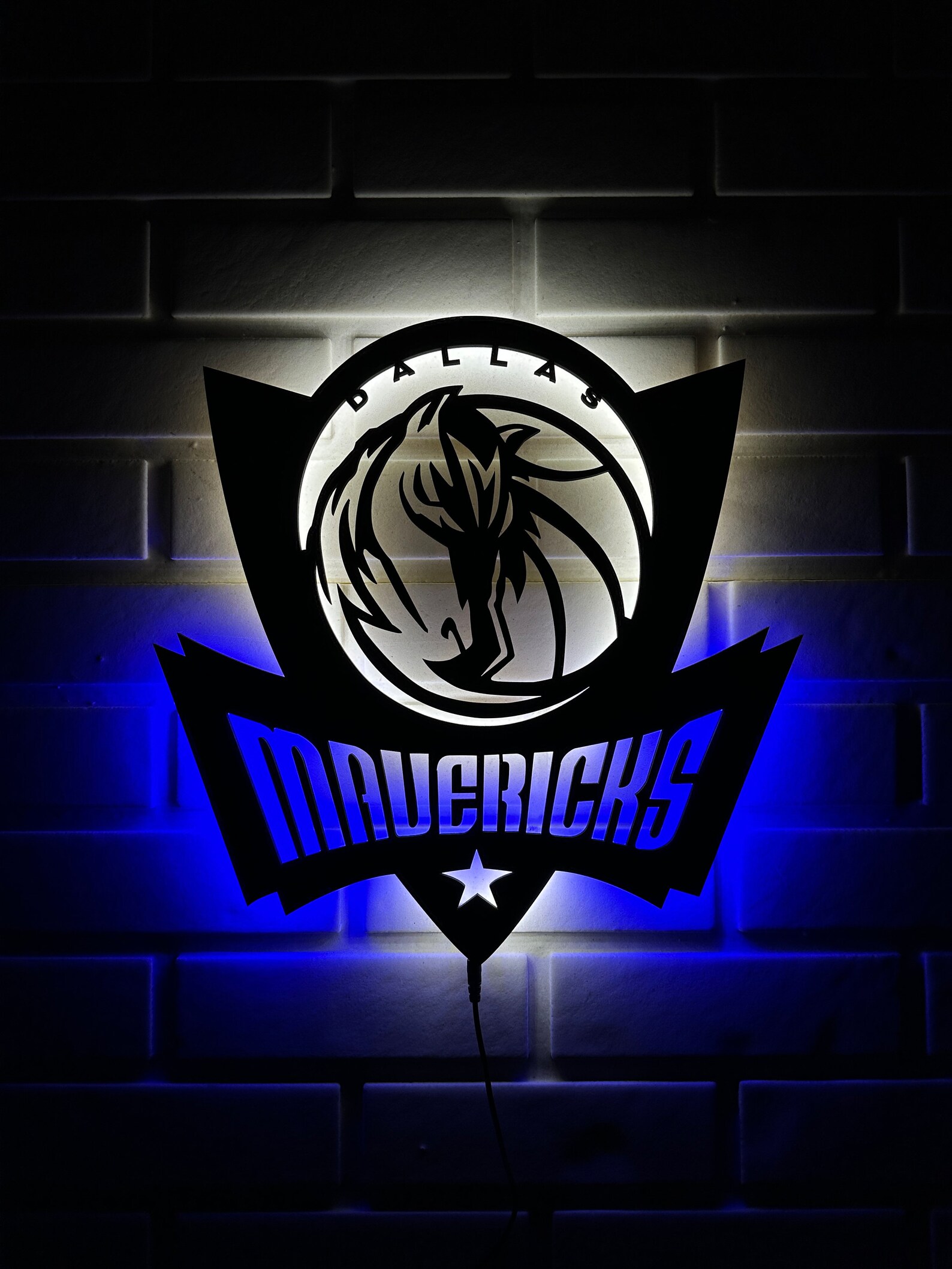 Dallas Mavericks Led Sign, Dallas Mavericks Wall Art, Mavericks Wall ...
