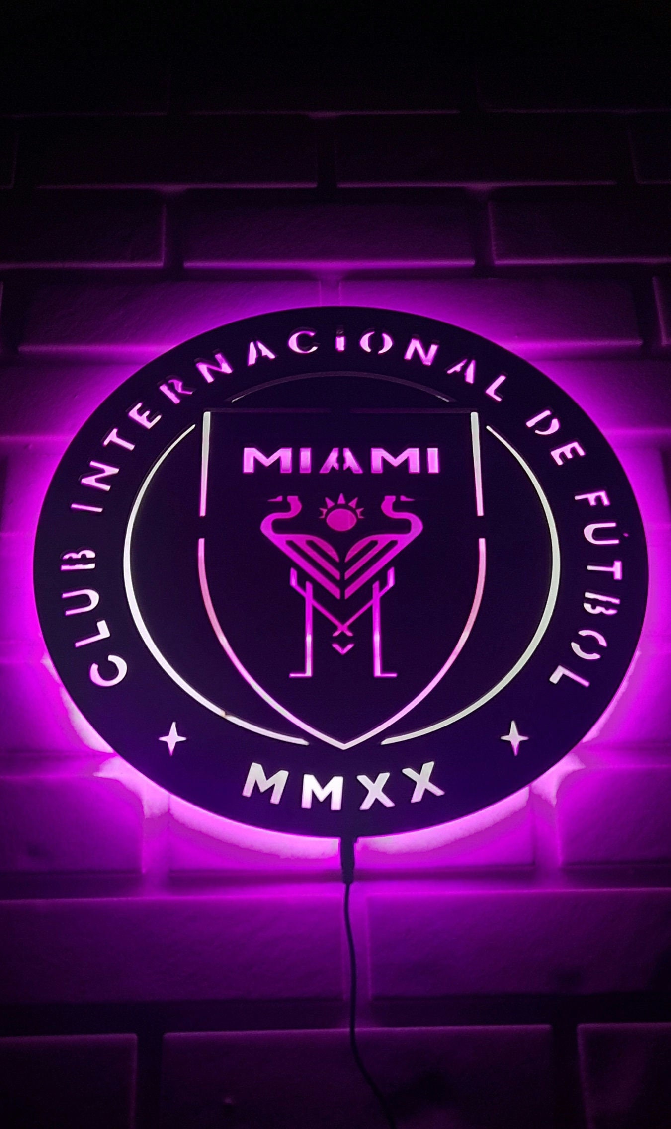 Inter Miami Led Sign, Inter Miami Wall Art, Inter Miami Wall Sign ...