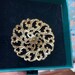 1960s Vintage Gold-plated Brass Brooch With Faux Pearl – Elegant ...