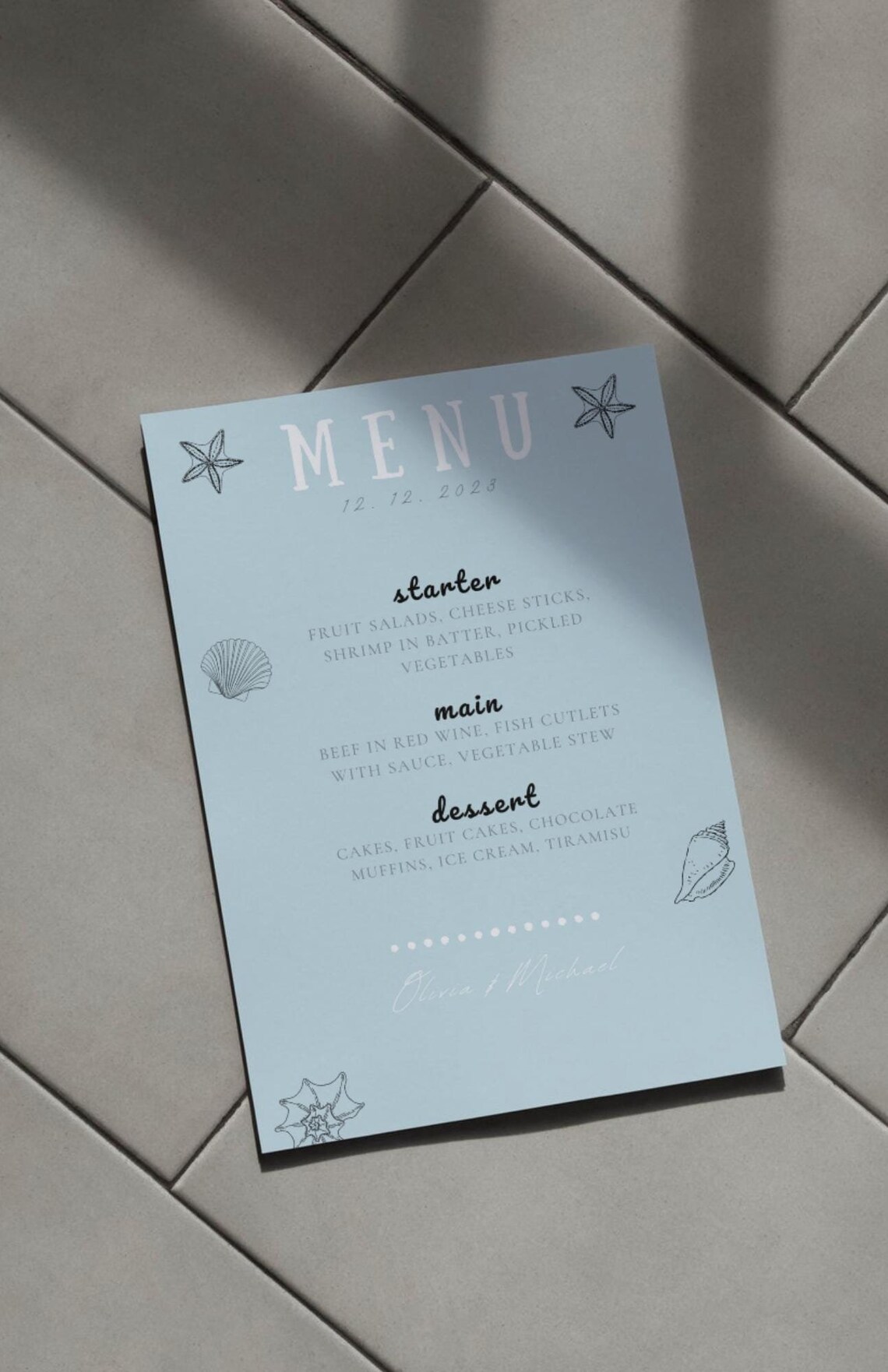 Digital Coastal Wedding Menu Templates Chic Tropical Canva Design ...
