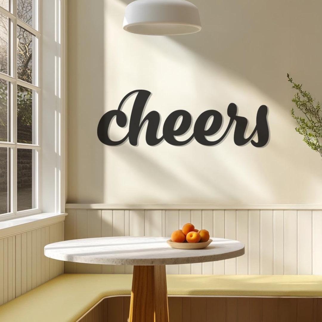 Modern Metal Cheers Wall Art, Cheers Wall Decor, Cheers Themed Home ...