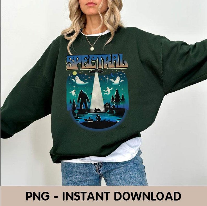 Spectral Art Digital Sublimation PNG, Halloween Horror Png, Spectral ...