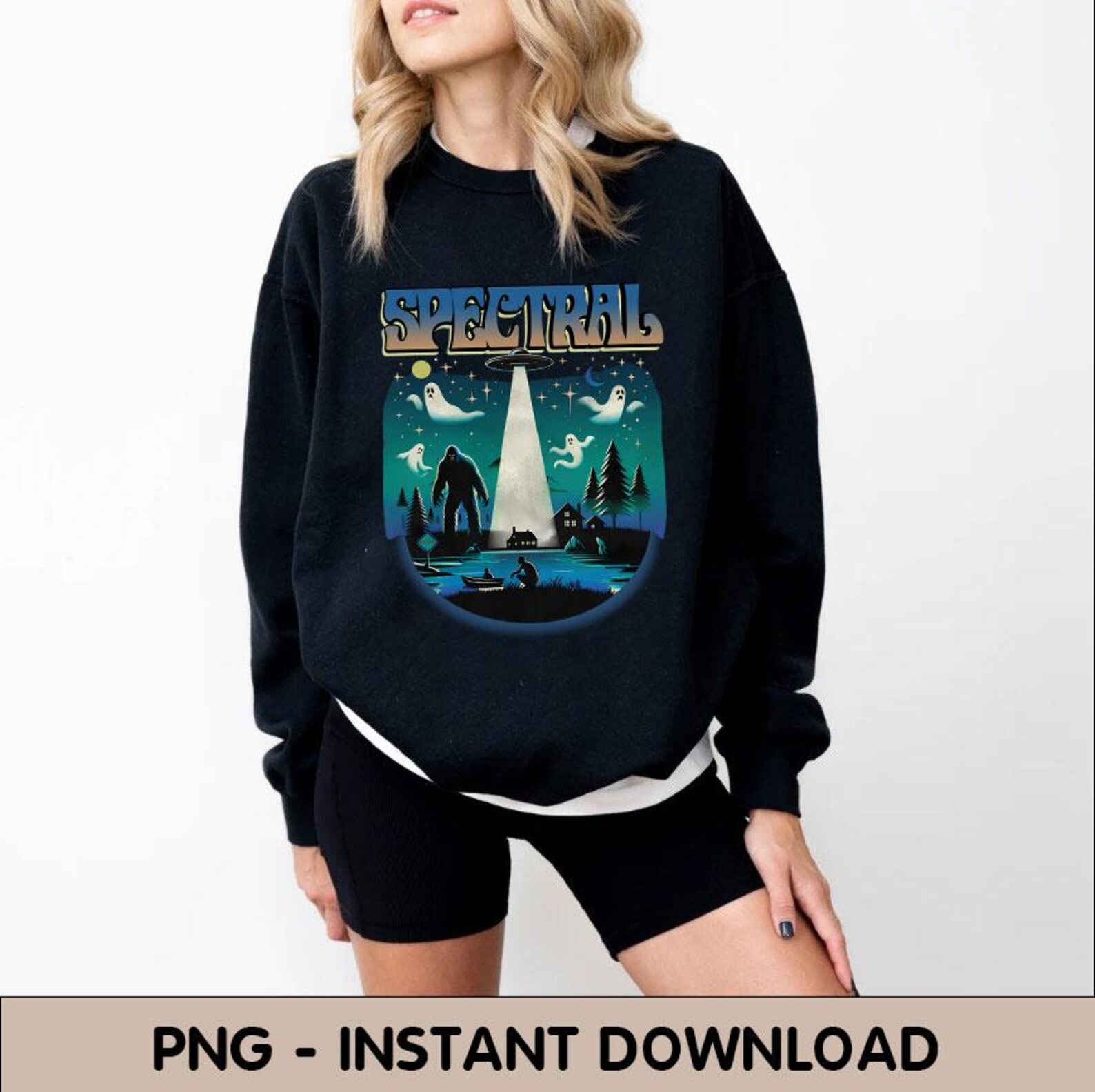 Spectral Art Digital Sublimation PNG, Halloween Horror Png, Spectral ...