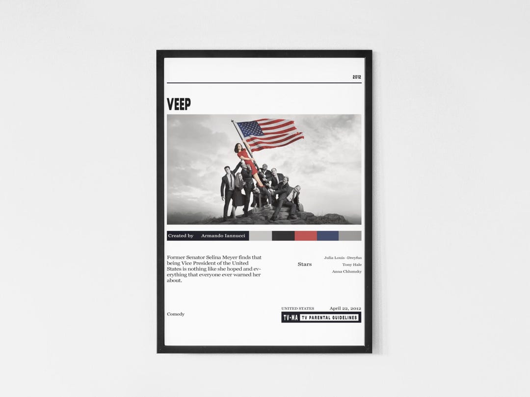 Veep Poster, Minimalist Tv Series, Vintage Retro Art Print, Wall Art ...