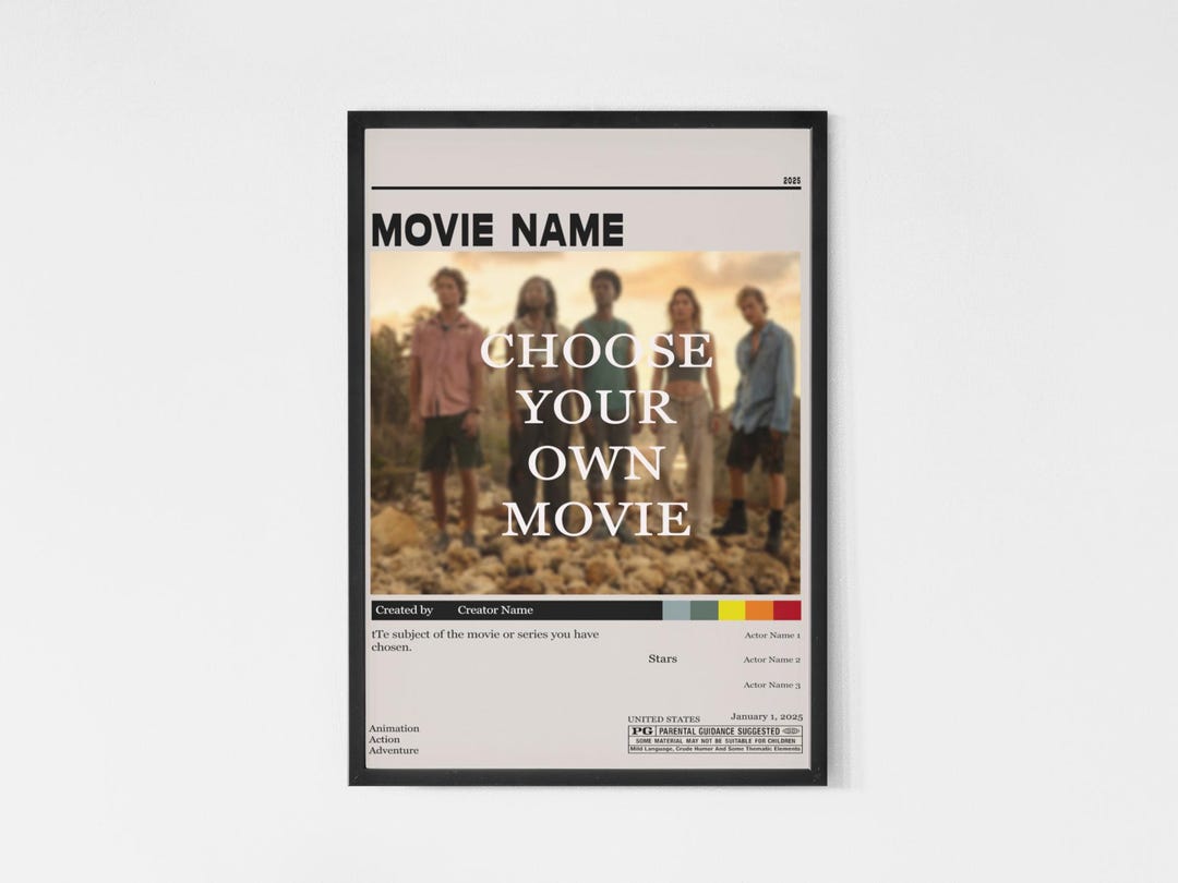 Custom Vintage Movie- Tv Show Poster, Personalized Movie Print, Movie ...