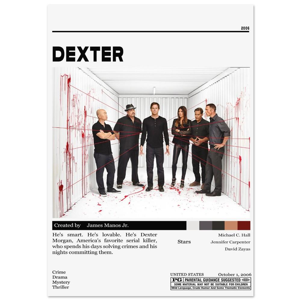 Dexter Poster, Minimalist Tv Series, Vintage Retro Art Print, Wall Art ...