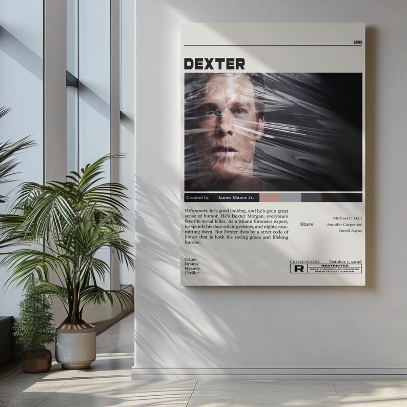 Dexter, James Manos Jr., Tv Series Poster, Black White Wall Art ...