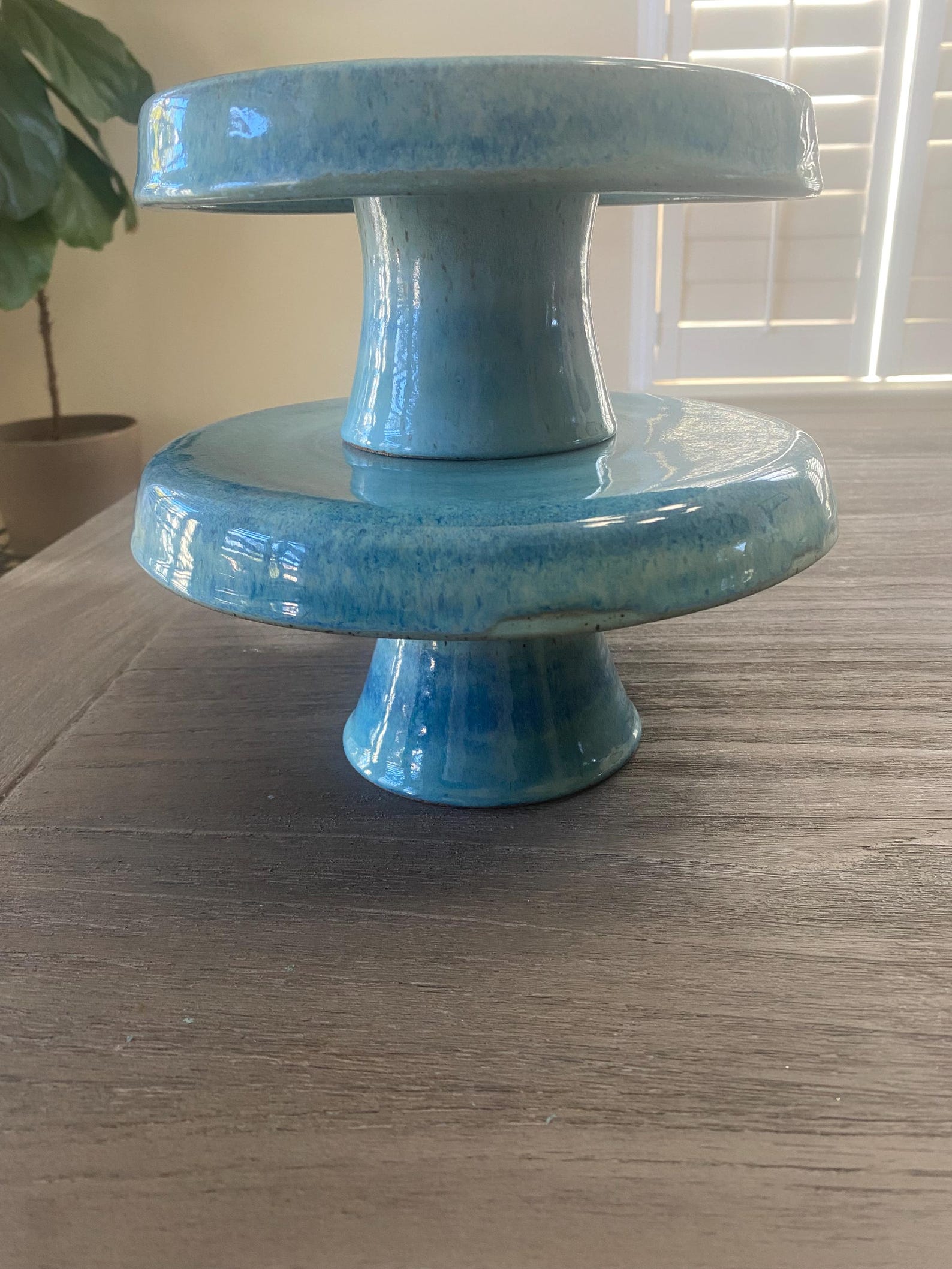 Ceramic Cake Stands Set of 2 - Etsy