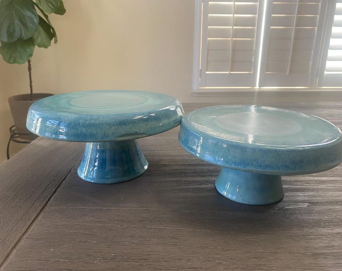 Ceramic Cake Stands Set of 2 - Etsy