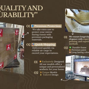 Notched Corner Rectangle Scalloped Wood Framed Wall Mirror, Irregular ...