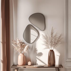Zen Mirror Set: Modern Organic Wall Decor, Gothic Accent - Etsy
