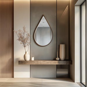 Teardrop Wall Mirror: Modern Minimalist Home Decor - Etsy