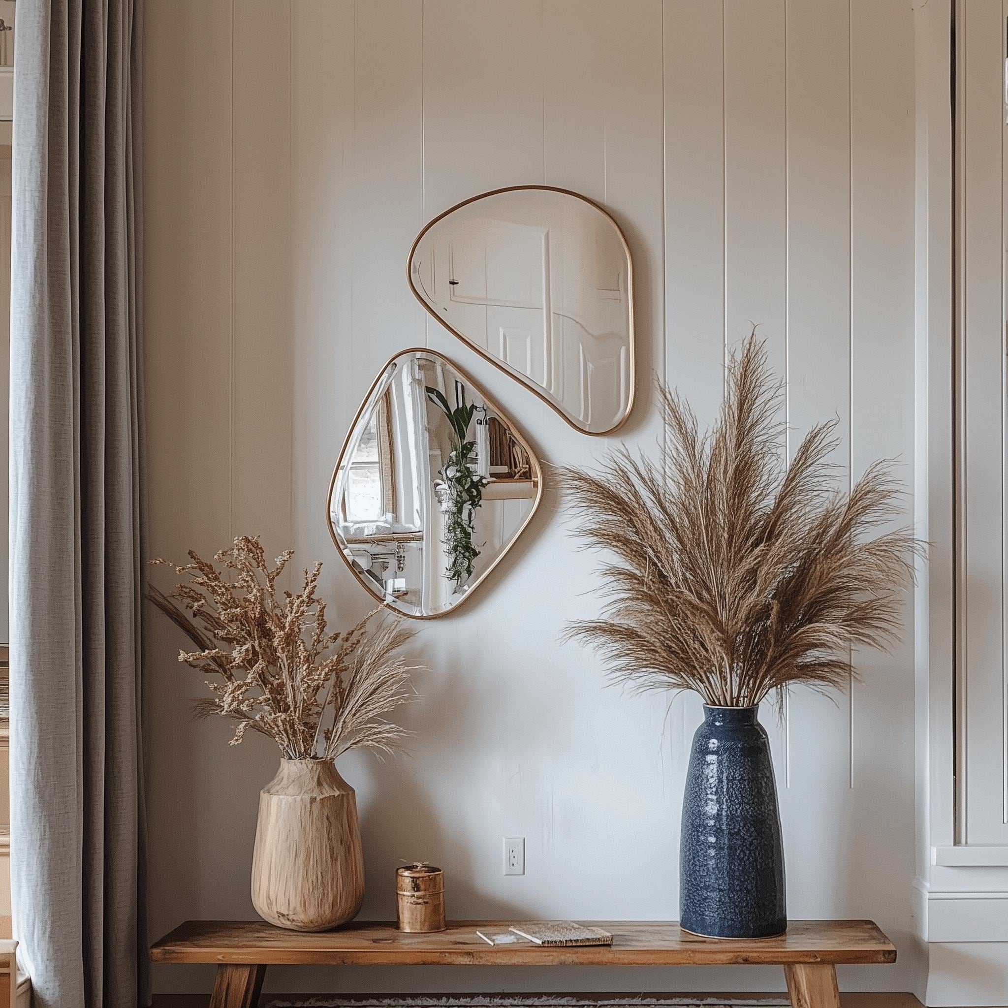 Zen Mirror Set: Modern Organic Wall Decor, Gothic Accent - Etsy