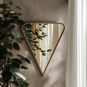 Minimalist Triangle Wall Mirror: Modern Geometric Home Decor - Etsy