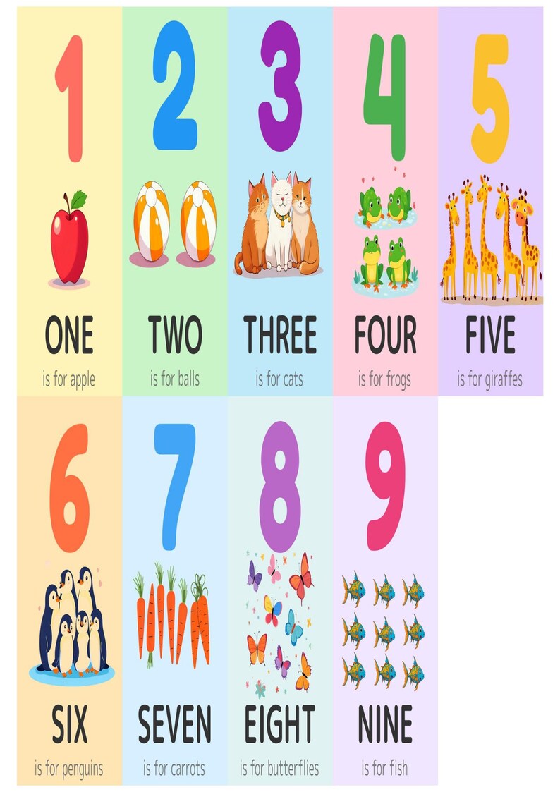 Printable Alphabet & Number Flashcards: Preschool Learning (PDF ...