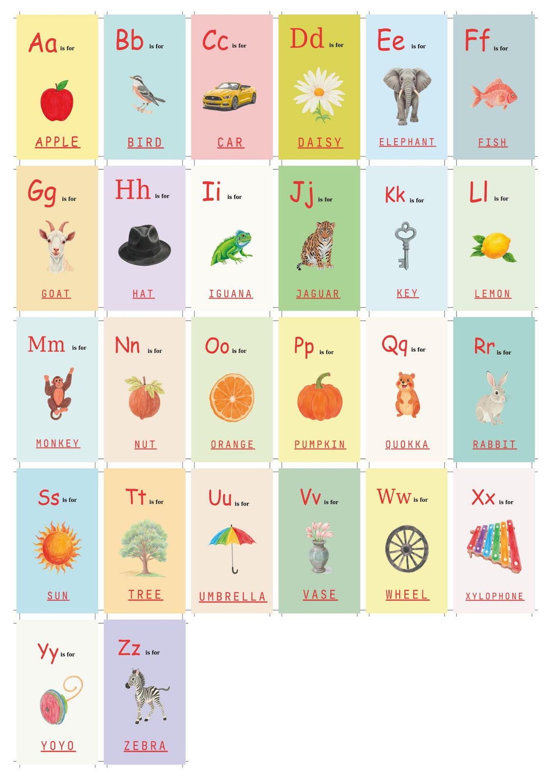 Printable Alphabet & Number Flashcards: Preschool Learning (PDF ...