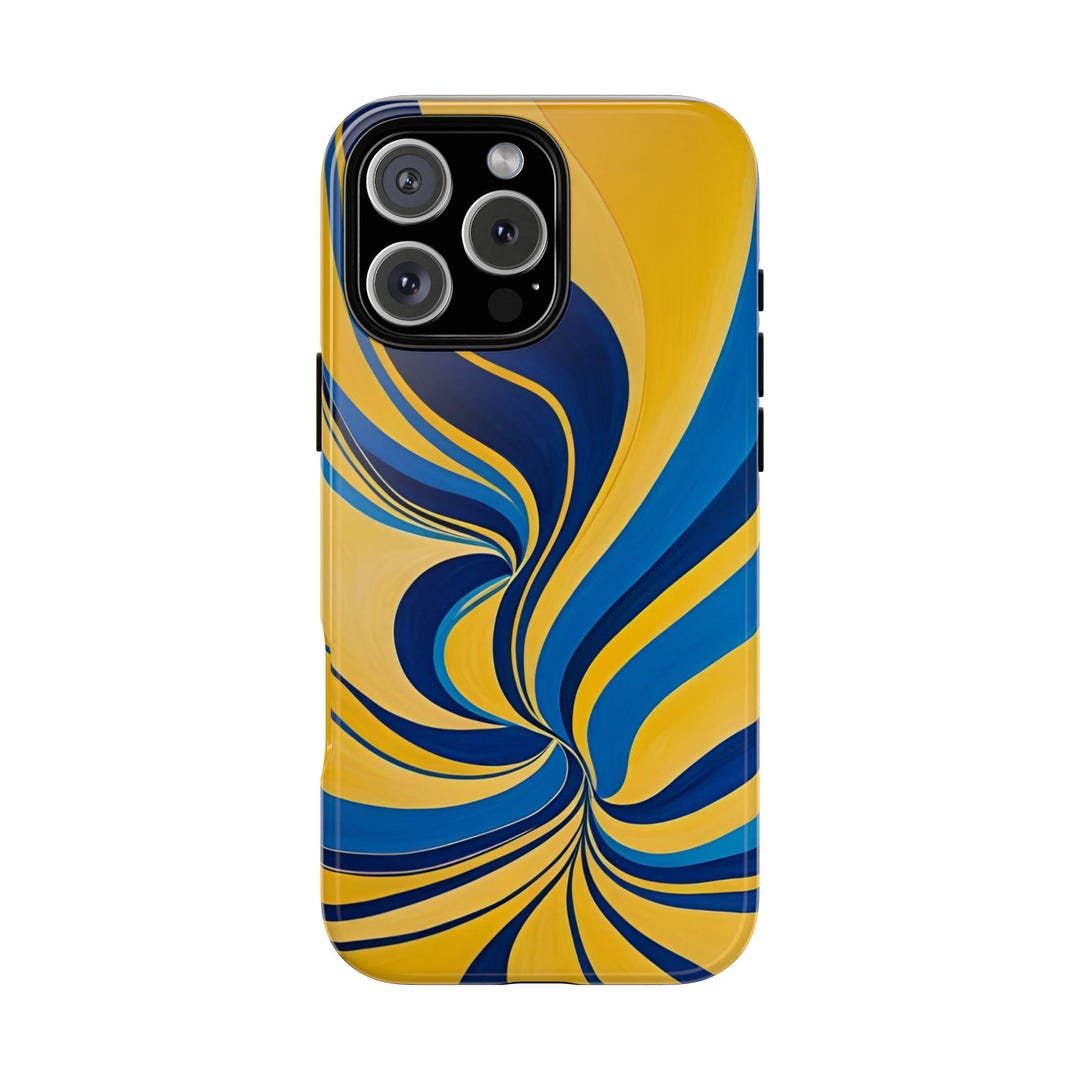 Artistic Phone Case - Bold Spiral Design, Vibrant Color Phone Cover ...