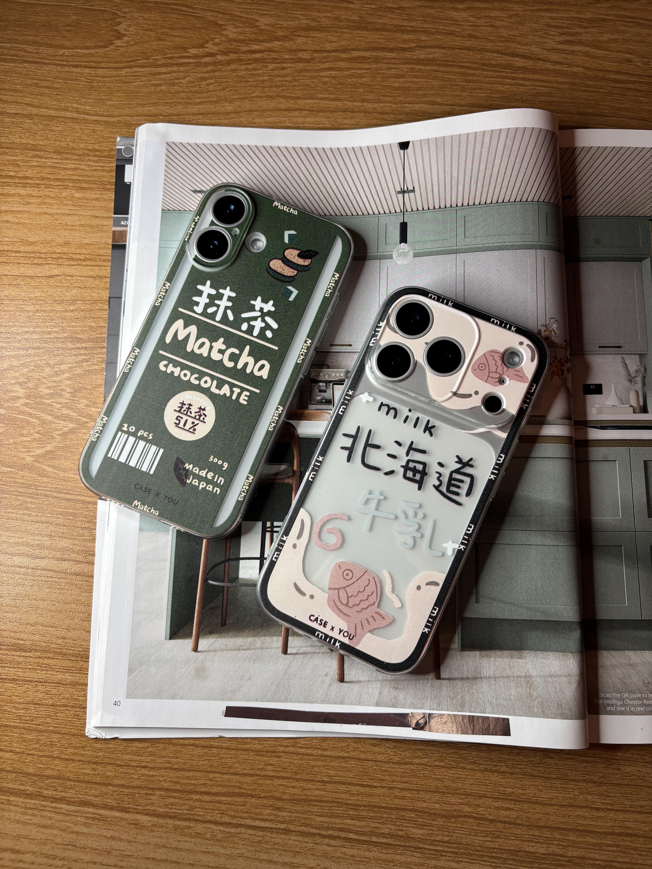 Kawaii Matcha Anime iPhone Case, Japanese Milk Fish Design - Etsy