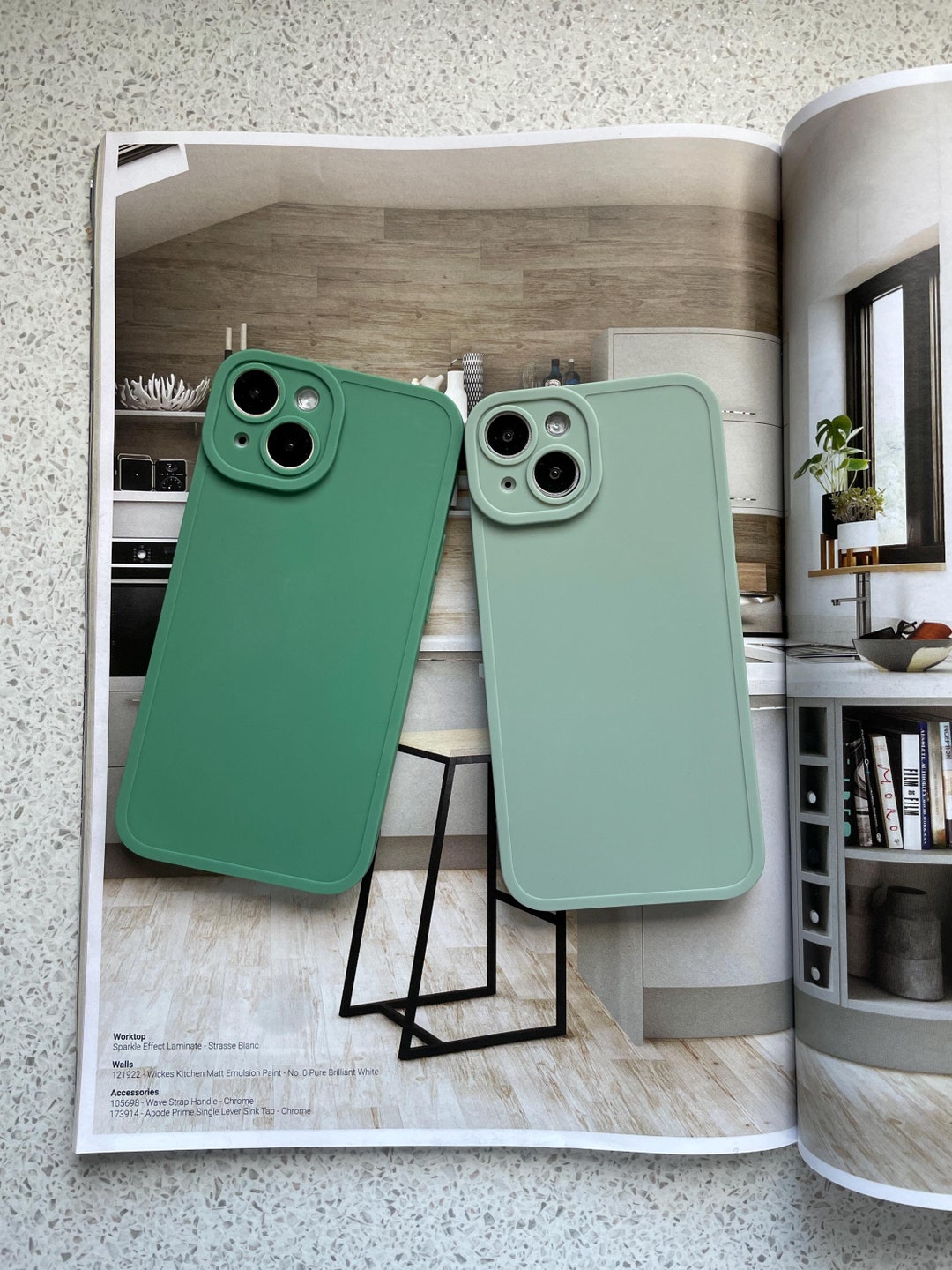 Best Seller Minimalist Matte Dark Green Matte Mint Phone Cases for ...