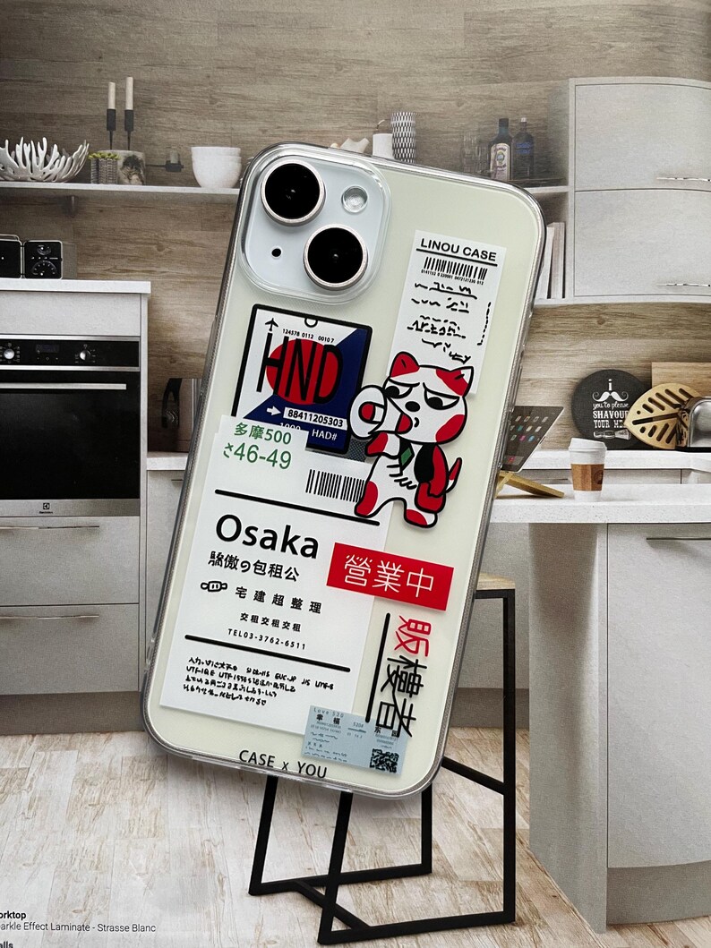 Japanese Kawaii Anime Drawing Tokyo Osaka Phone Case for iPhone 16 15 ...