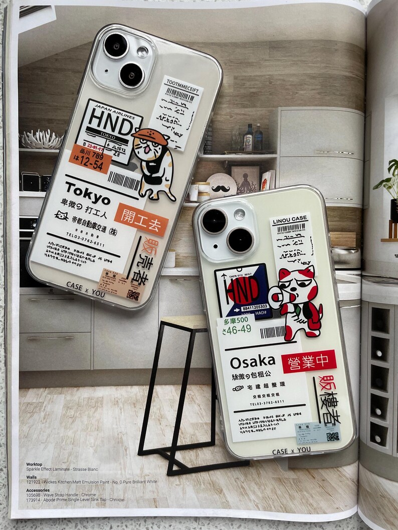 Japanese Kawaii Anime Drawing Tokyo Osaka Phone Case for iPhone 16 15 ...