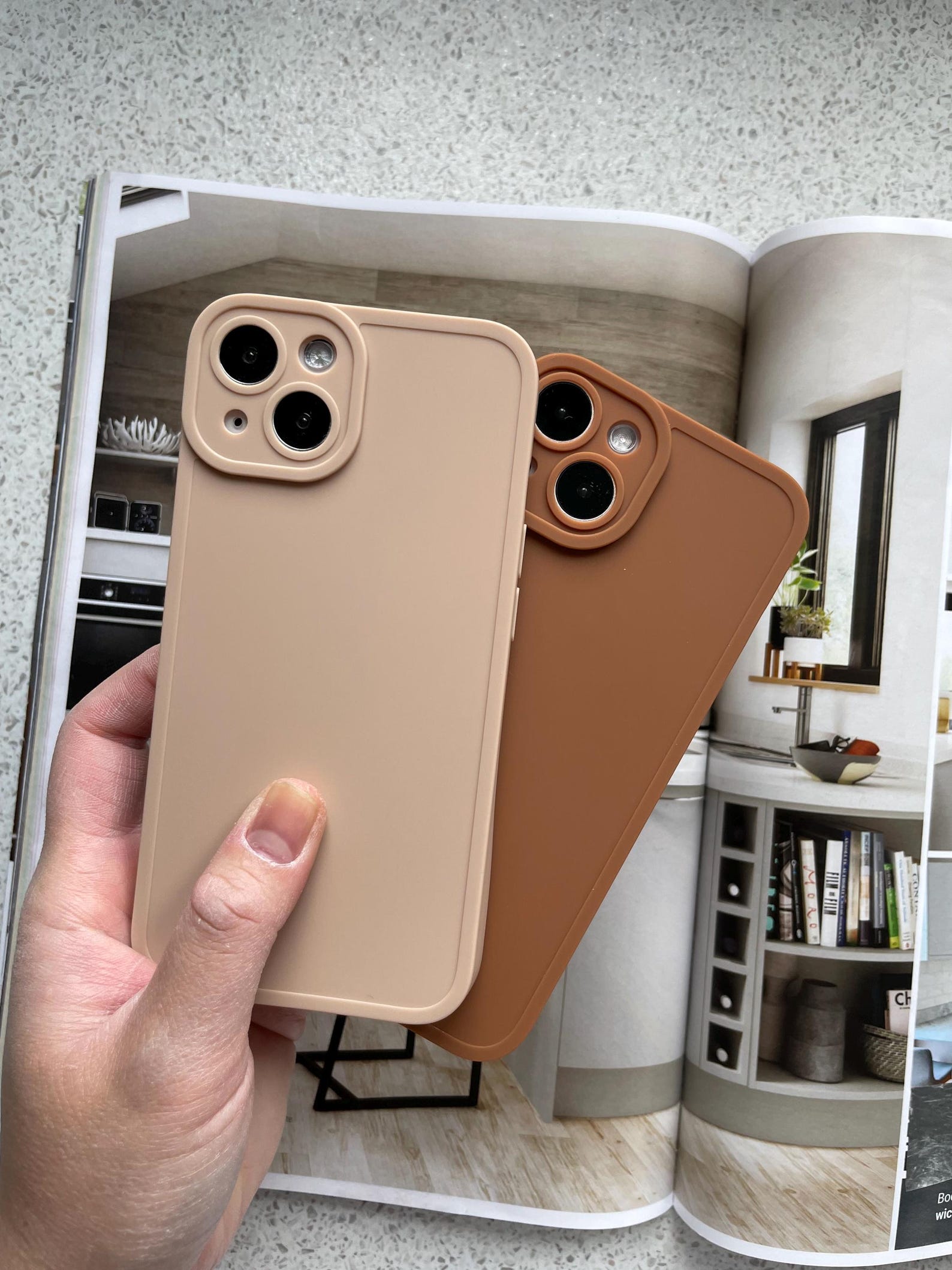 Minimalist Matte iPhone Case: Beige Coffee Brown Camel, Slim Protective ...