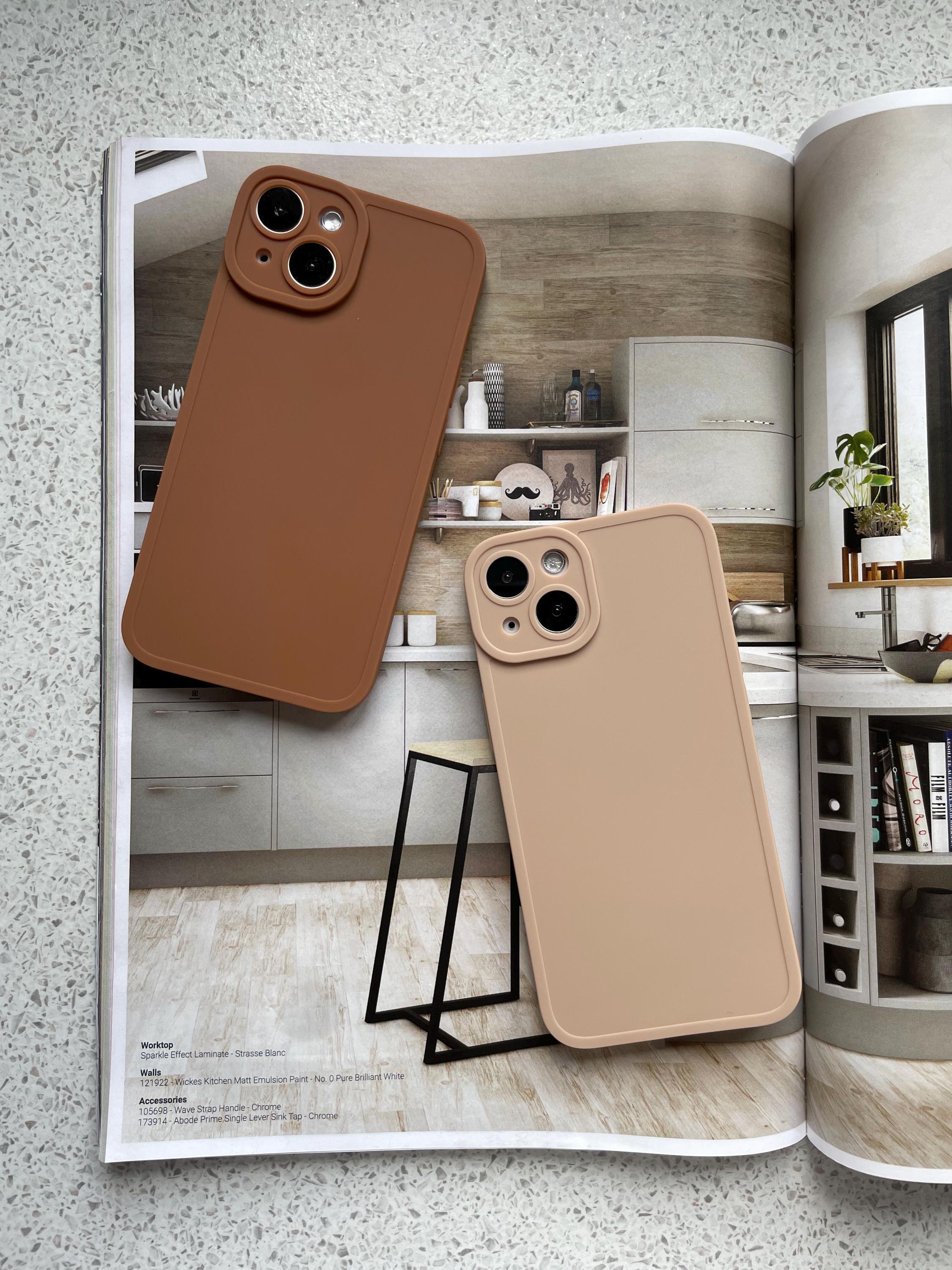 Minimalist Matte iPhone Case: Beige Coffee Brown Camel, Slim Protective ...