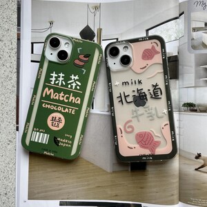 Kawaii Matcha Anime iPhone Case, Japanese Milk Fish Design - Etsy