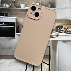Minimalist Matte iPhone Case: Beige Coffee Brown Camel, Slim Protective ...