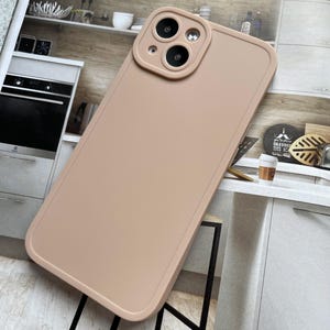 Minimalist Matte iPhone Case: Beige Coffee Brown Camel, Slim Protective ...