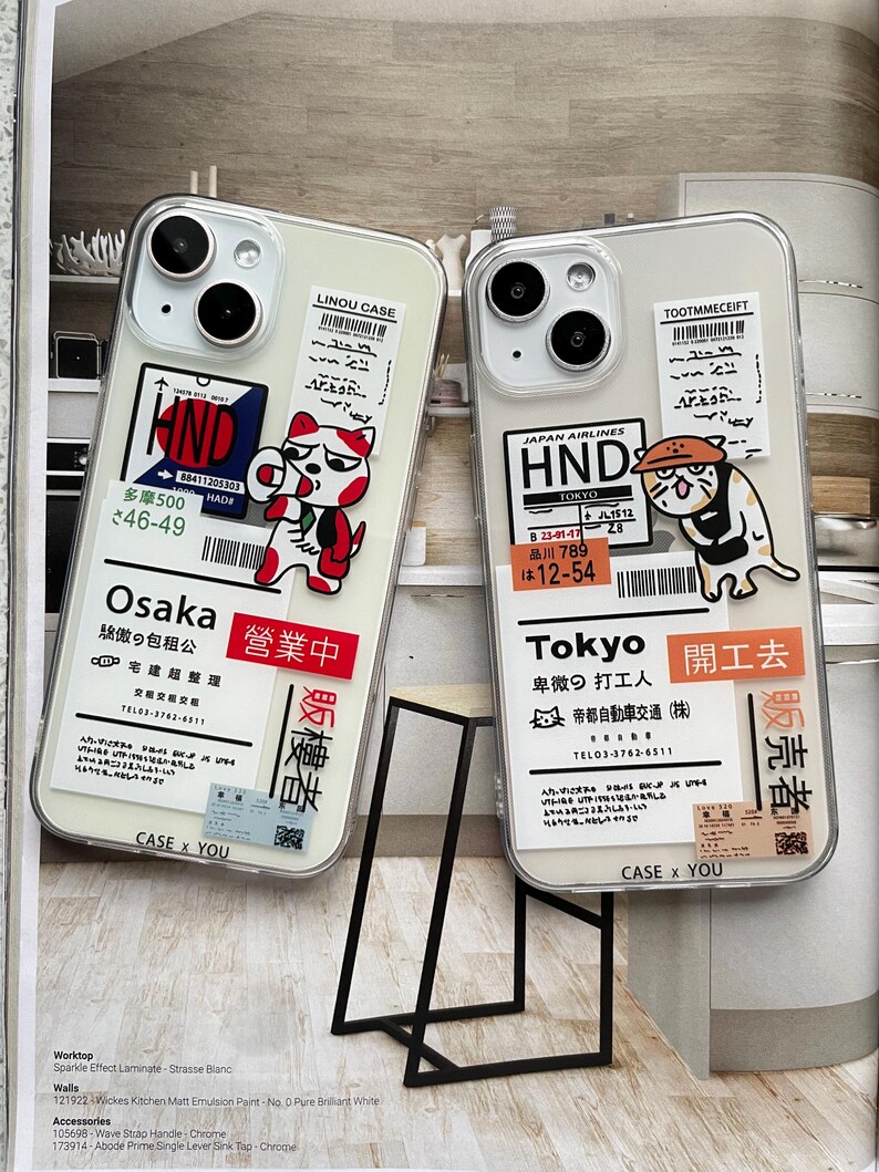 Japanese Kawaii Anime Drawing Tokyo Osaka Phone Case for iPhone 16 15 ...