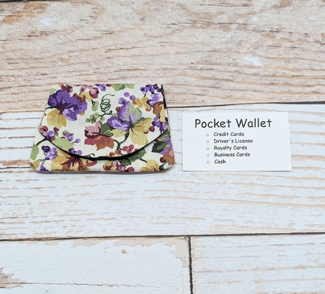 Pocket Wallet Grapes Mini Wallet Gift Card Holder Wine Lover - Etsy