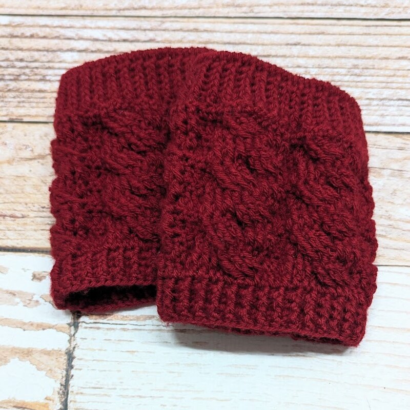 Red Boot Cuffs - Etsy