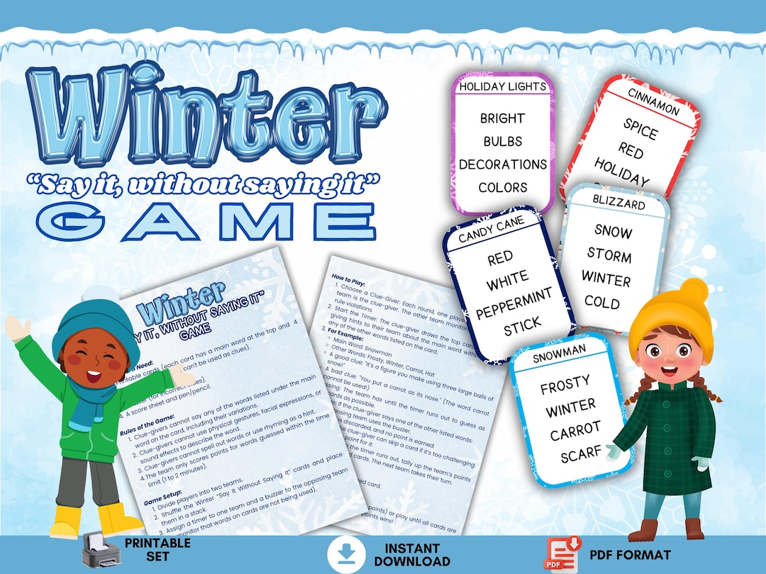 Say It, Without Saying It Winter Game Printable - Etsy